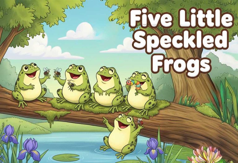 Five Little Speckled Frogs Lyrics - Nursery Rhyme & Song