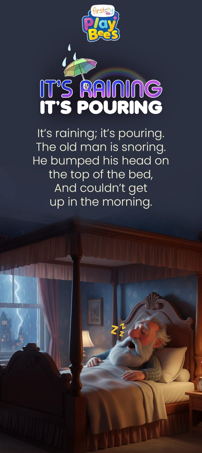 It’s Raining, It’s Pouring Lyrics - Nursery Rhyme & Song