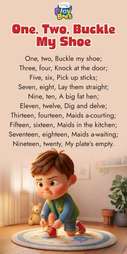 One, Two, Buckle My Shoe Lyrics - Nursery Rhyme & Song