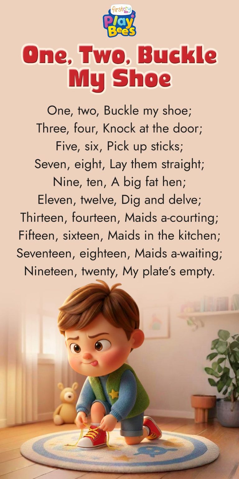 One, Two, Buckle My Shoe Lyrics - Nursery Rhyme & Song
