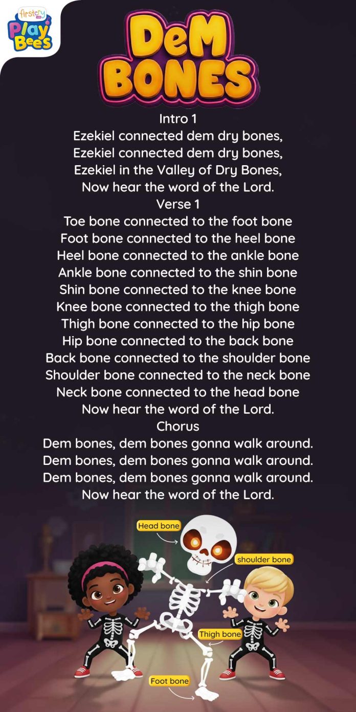 Dem Bones Nursery Lyrics - Nursery Rhyme & Song