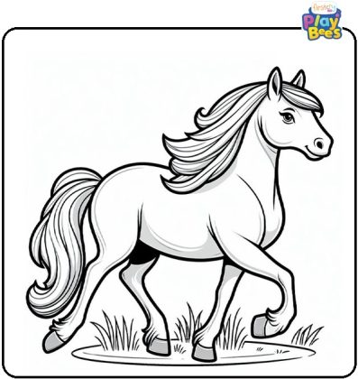 Horse Coloring Pages – Free Printable Worksheets & Pictures