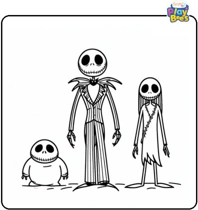 Nightmare Before Christmas Coloring Pages – Printable Sheets & Pictures