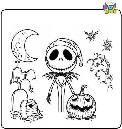 Nightmare Before Christmas Coloring Pages – Printable Sheets & Pictures