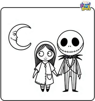 Nightmare Before Christmas Coloring Pages – Printable Sheets & Pictures