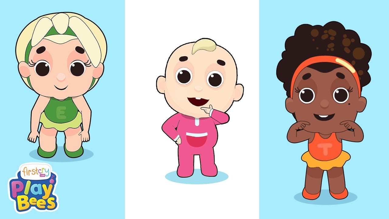 Head Shoulder Knees and Toes Video | Nursery Rhyme with Lyrics for Kids