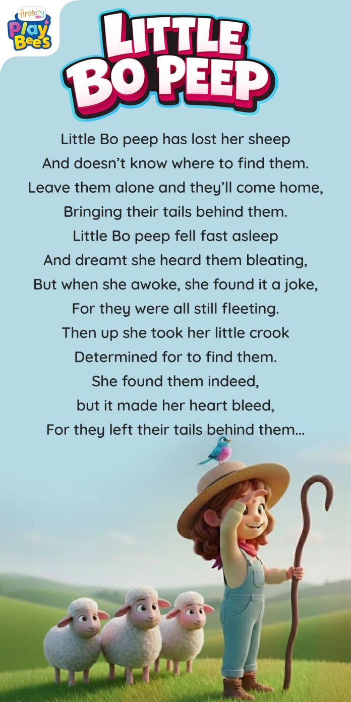 Little Bo Peep Lyrics - Nursery Rhyme & Song
