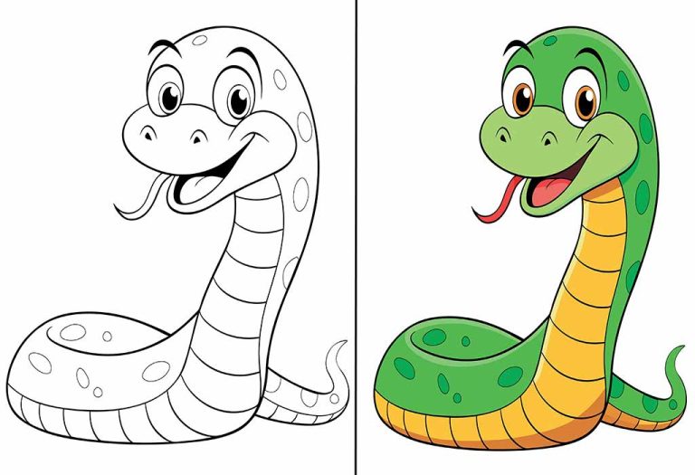 Snake Coloring Pages – Free Printable Sheets & Images