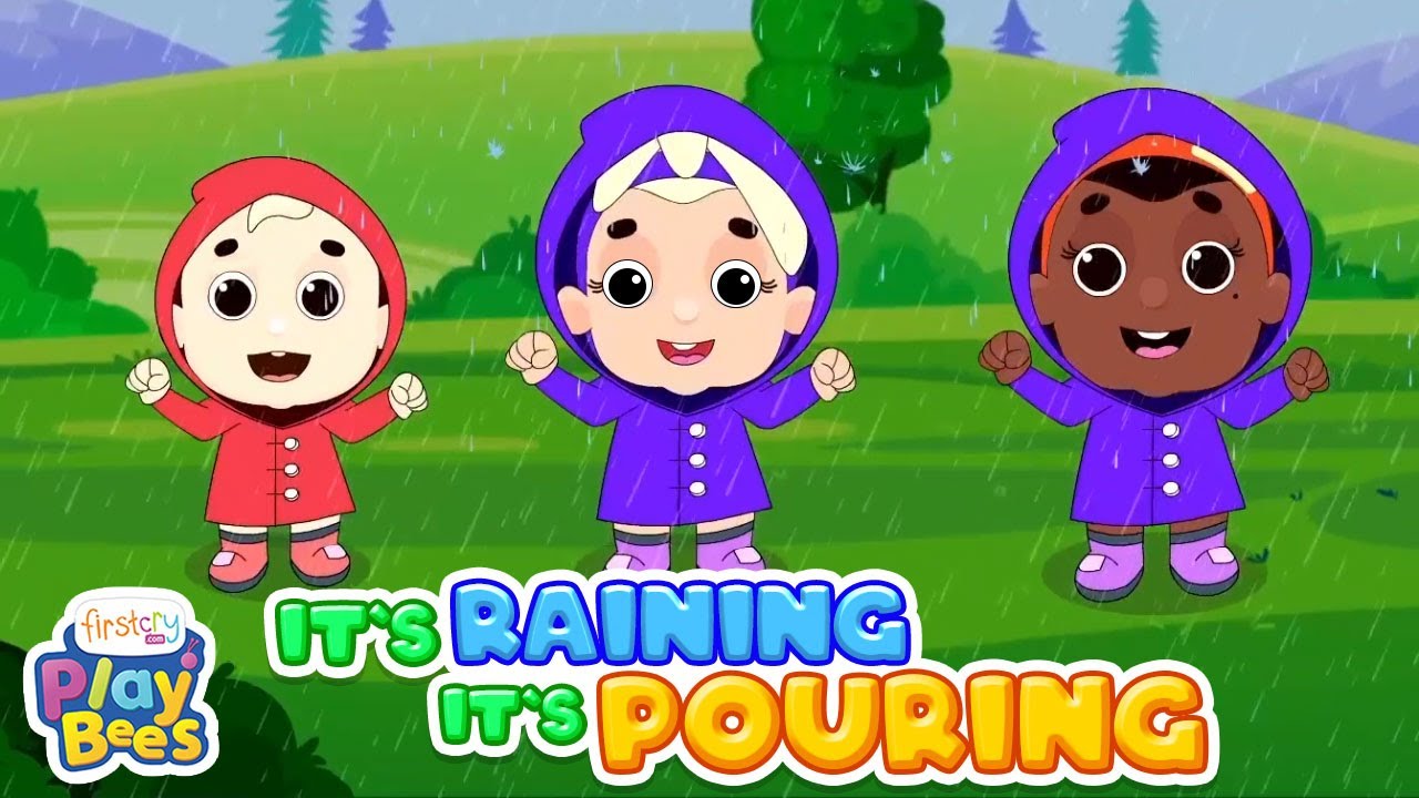 It's Raining It's Pouring Video | Nursery Rhyme with Lyrics for Kids