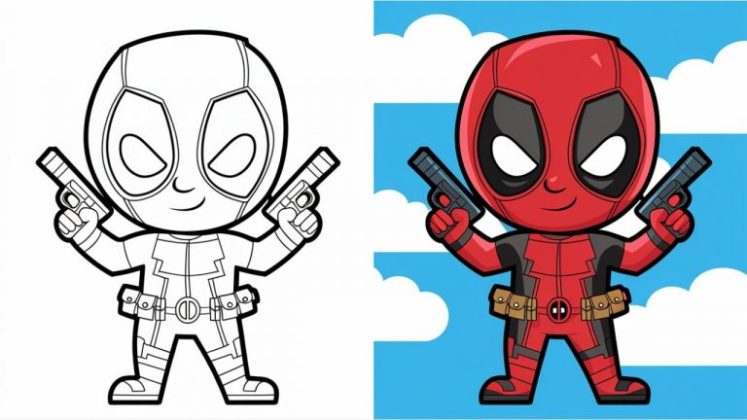 Deadpool Coloring Pages – Free Printable Sheets & Images