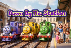 Down by The Station Lyrics - Nursery Rhyme & Song
