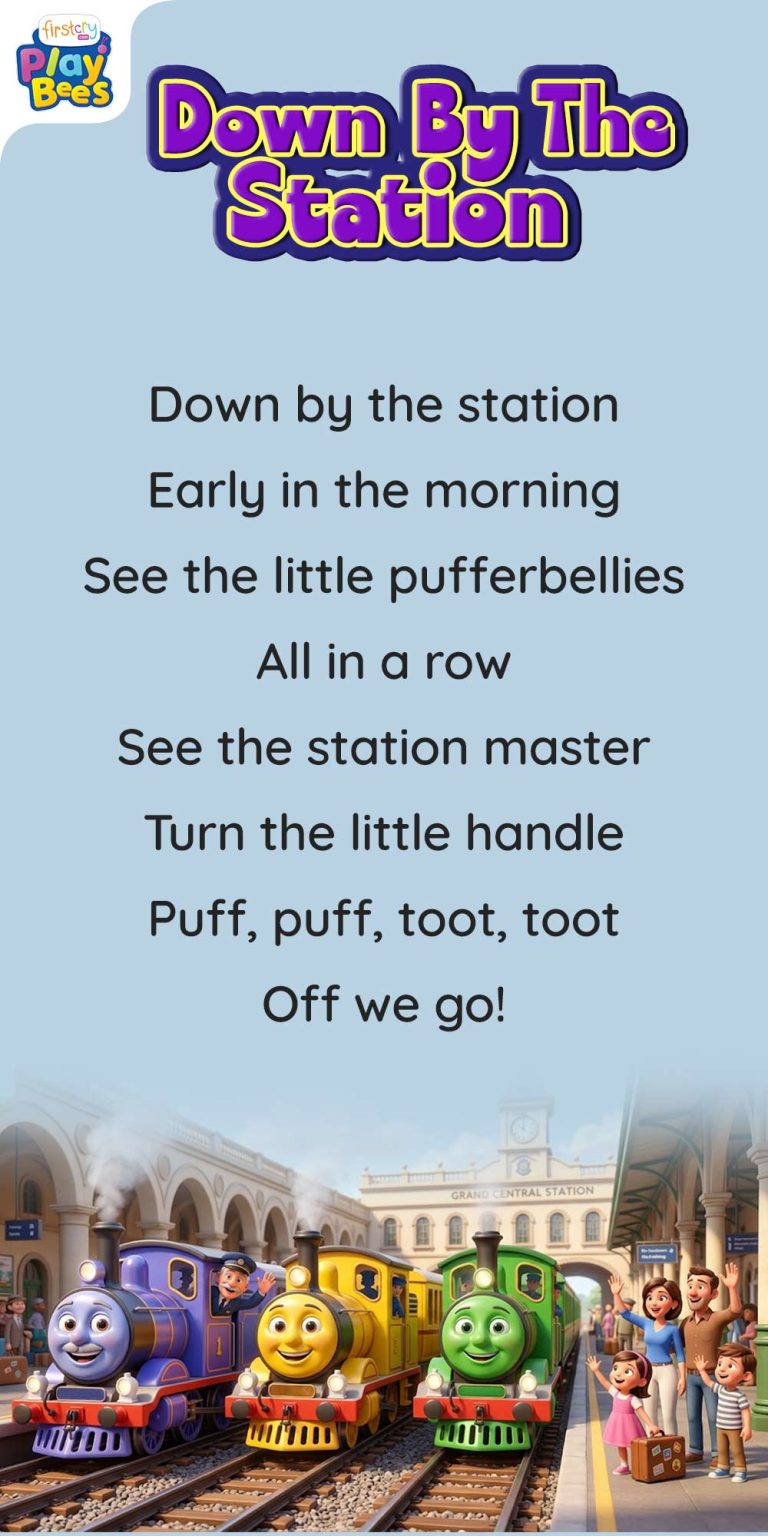 Down by The Station Lyrics - Nursery Rhyme & Song