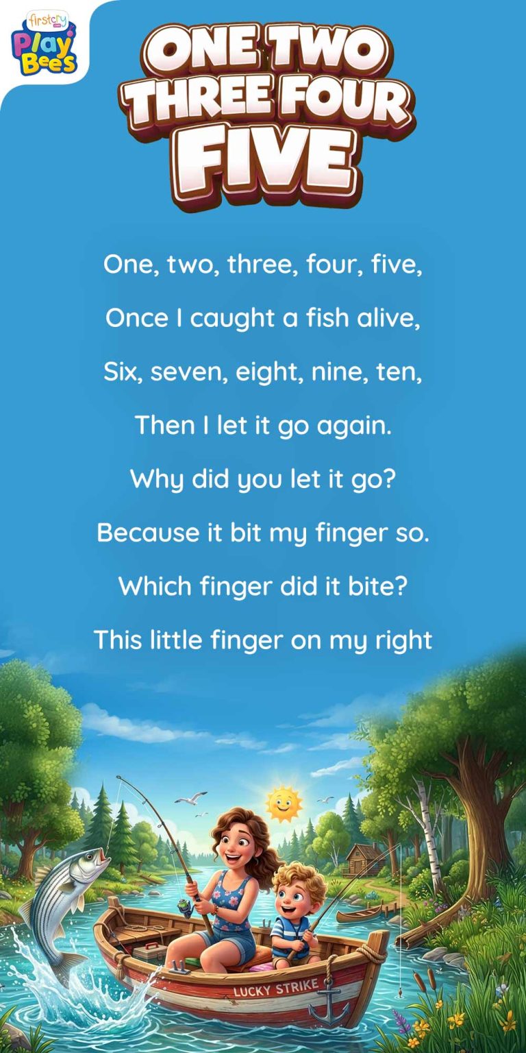 One Two Three Four Five Lyrics - Nursery Rhyme & Song