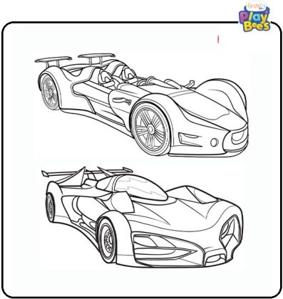 Race Car Coloring Pages – Free Printable Sheets & Images