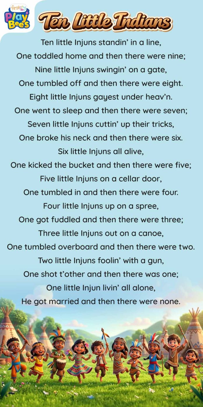 Ten Little Indians Lyrics - Nursery Rhyme & Song