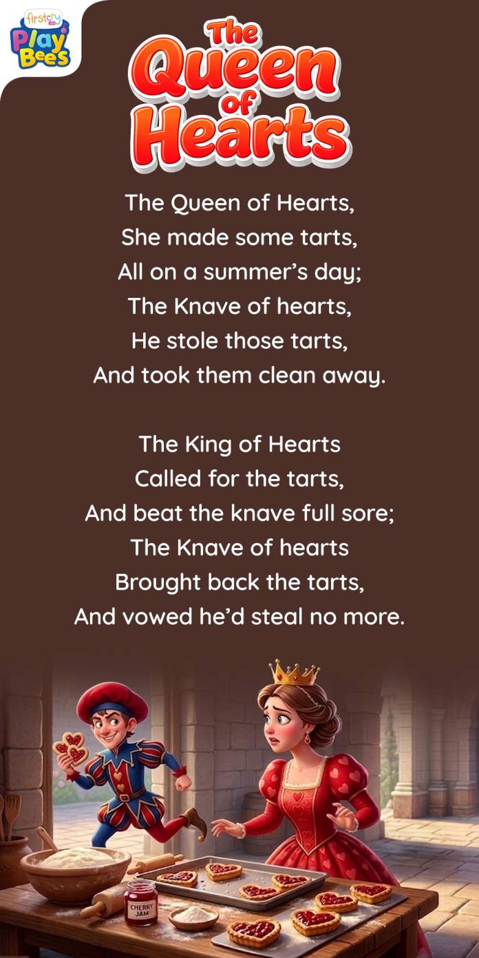 The Queen of Hearts Lyrics - Nursery Rhyme & Song