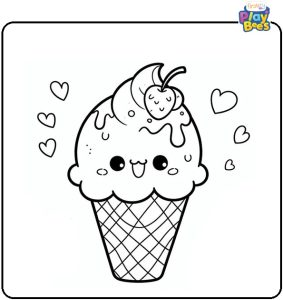 Ice Cream Coloring Pages – Free Printable Sheets & Pictures