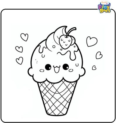 Ice Cream Coloring Pages – Free Printable Sheets & Pictures