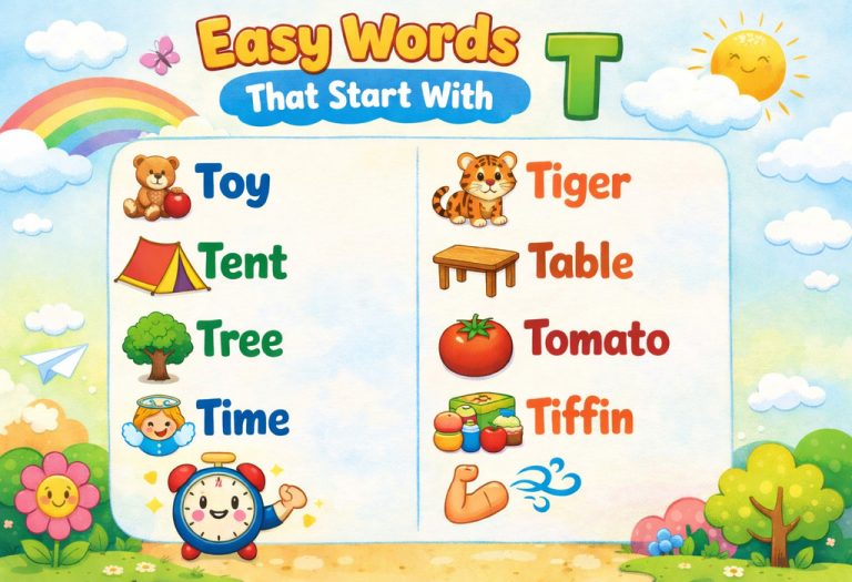 Words That Start With Letter T