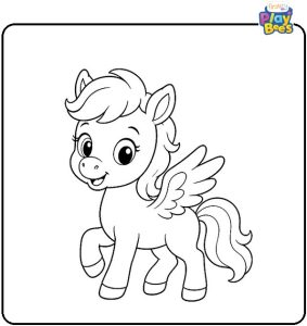 Pegasus Coloring Pages – Free Printable Worksheets & Pictures